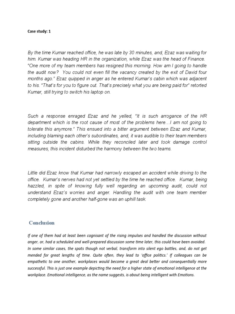 Emotional Intelligence - Case Studies | PDF | Science | Science And Technology
