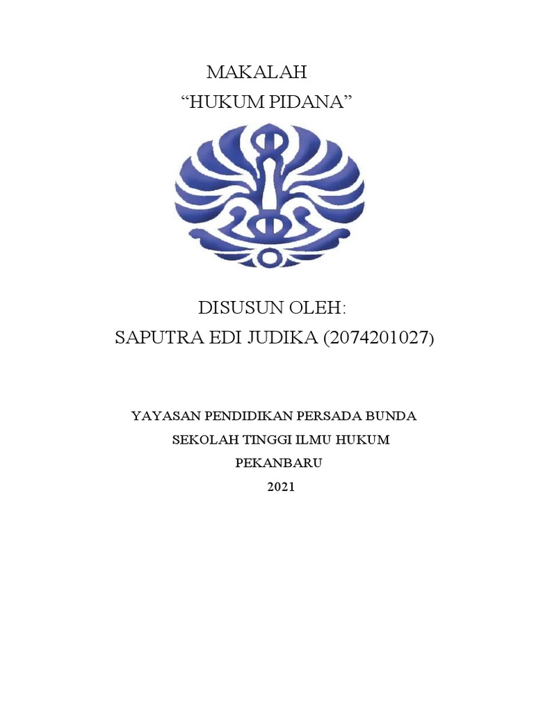 Makalah Pidana | PDF