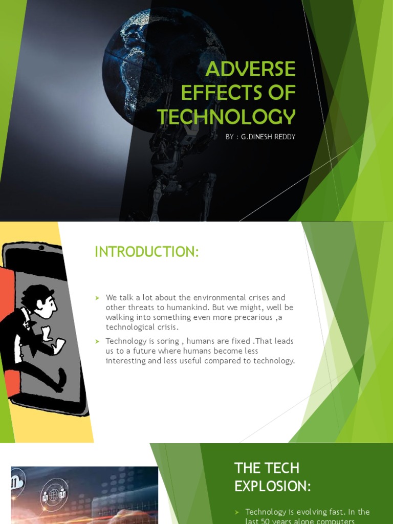 Adverse Effects of Technology: By: G.Dinesh Reddy | PDF | Science And ...