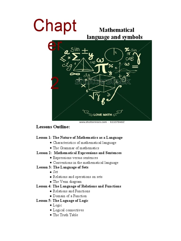 Chapter 2 - Mathematical Language and Symbols | PDF | Set (Mathematics) | Function (Mathematics)