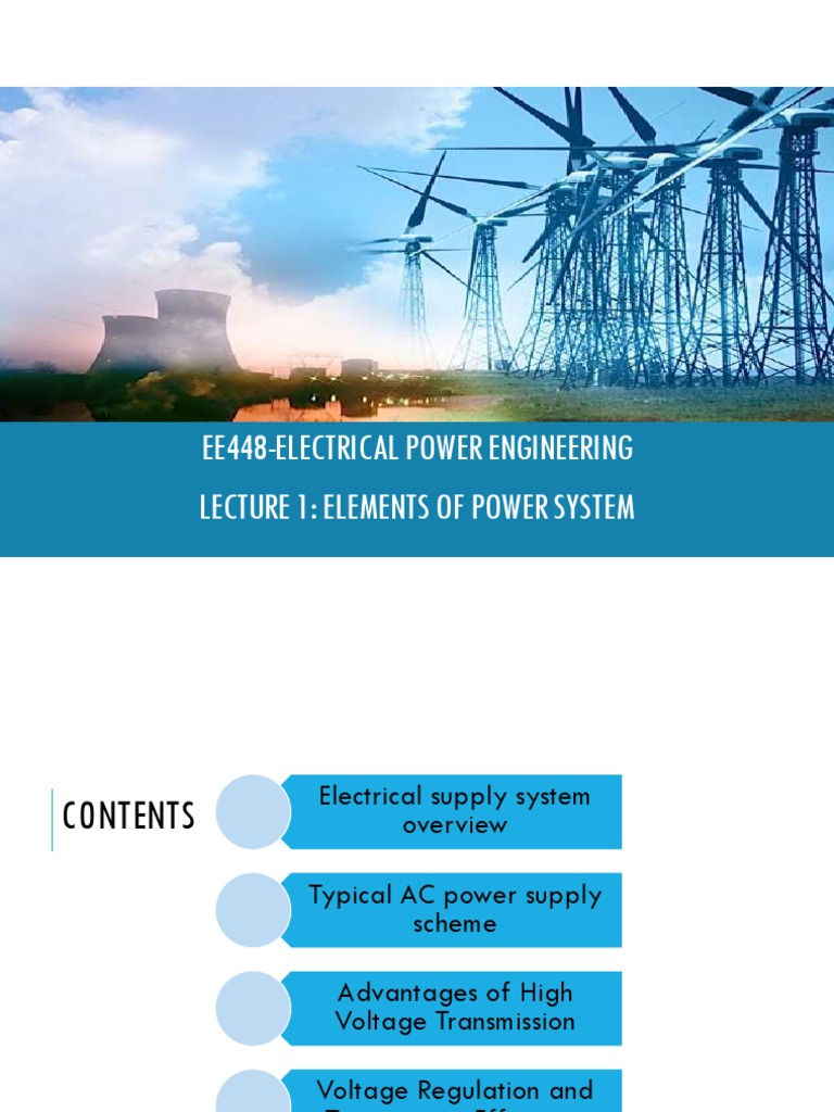 Elements of AC Power Supply Systems | PDF | Electric Power Transmission ...