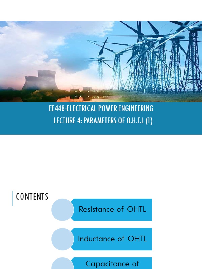 Lec.4 (Prameters of OHTL Pt.1) | PDF