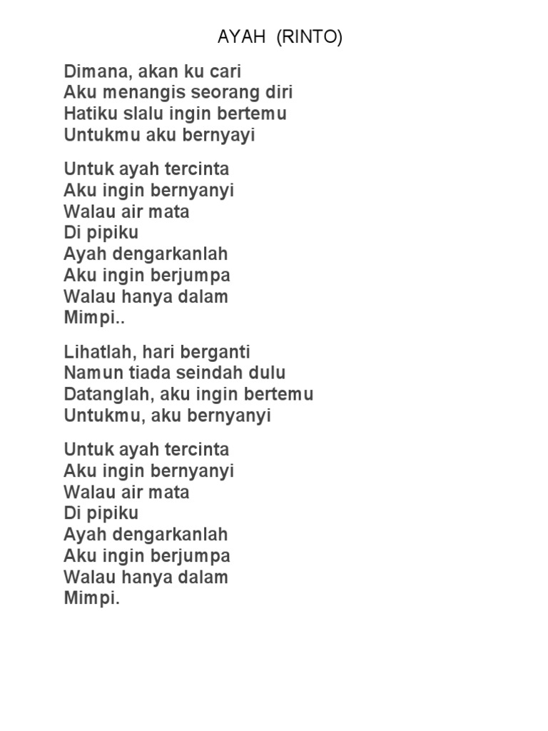 Lirik Lagu | PDF | Puisi