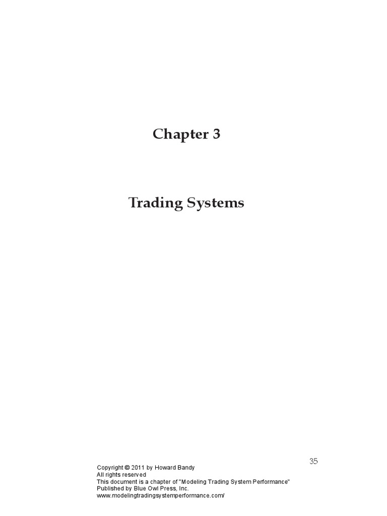 All Rights Reserved This Document Is A Chapter of "Modeling Trading ...