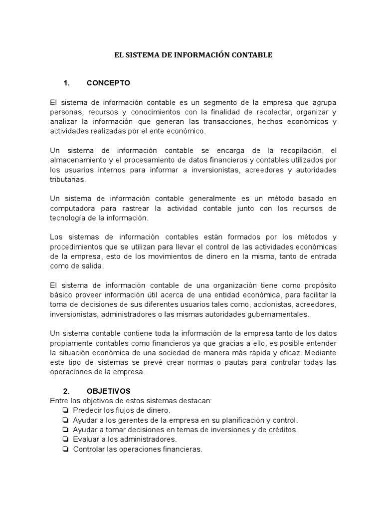 Definición del Sistema de Información Contable | PDF | Contabilidad | Enron