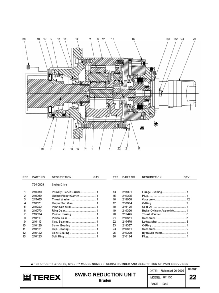 Swing Reduction Unit: Braden | PDF | Gear | Vehicle Technology