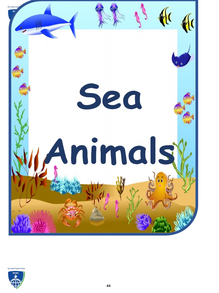 Pre-K Sea Animals Word | PDF | Art | Science & Mathematics