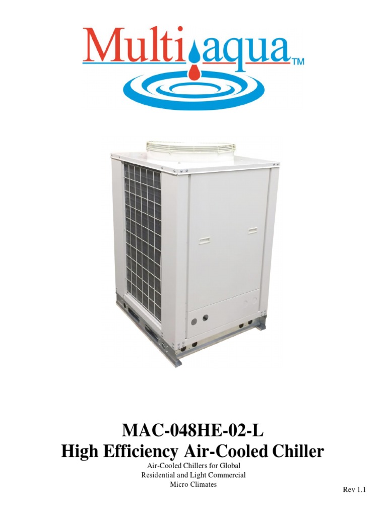 Multiaqua MAC-048HE-02-L Chiller Specs | PDF | Heat Exchanger ...