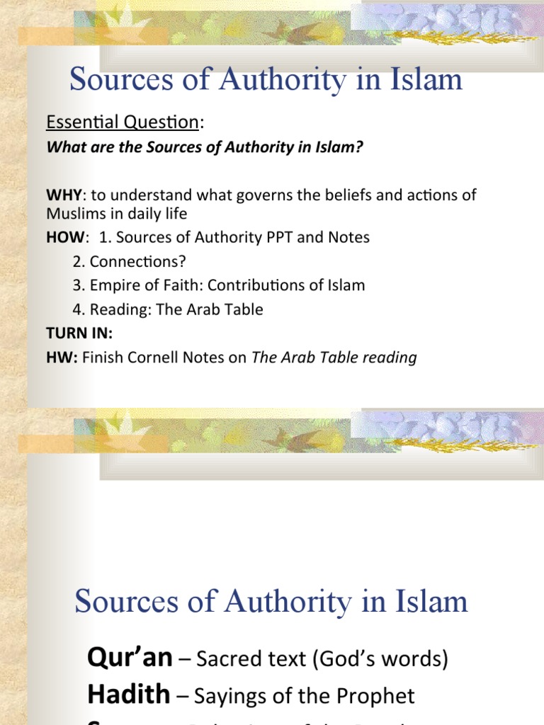 Sources of Islam Website | PDF