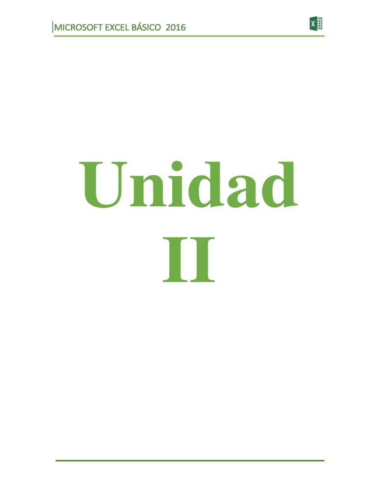 Manual de Excel Basico 2016 - Parte 2 | PDF | Microsoft Excel | Microsoft