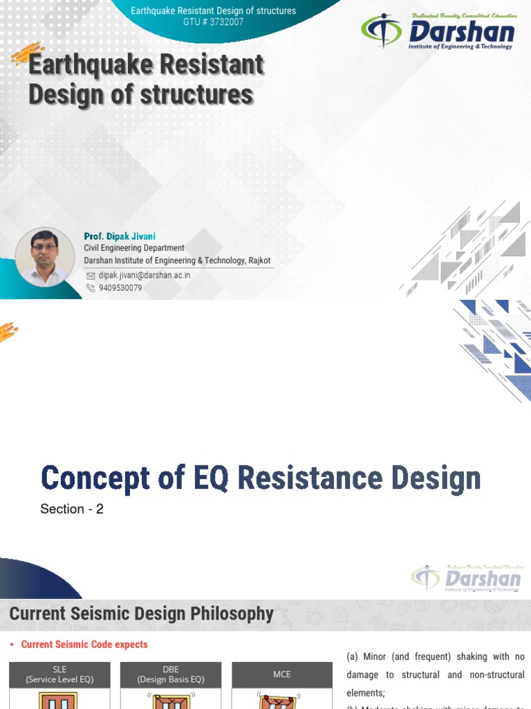 Earthquake Resistant Design of Structures: Key Principles and ...