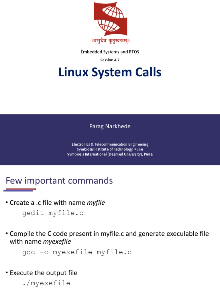 4.7 Linux System Calls | PDF | Process (Computing) | Concurrency ...