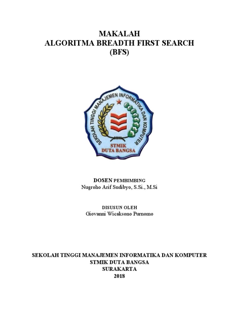 Makalah Algoritma Breadth First Search B | PDF Makalah Algoritma Breadth First Search B | PDF