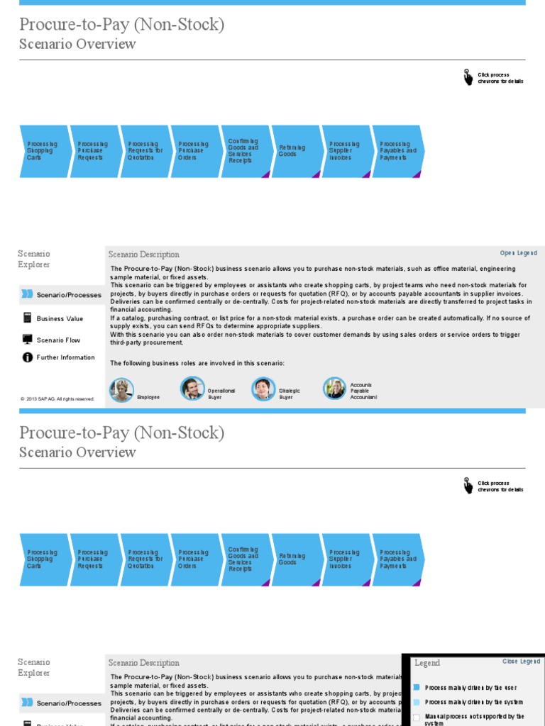 Procure-to-Pay (Non-Stock) : Scenario Overview | PDF | Accounts Payable ...