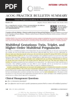 Acog Practice Bulletin Summary: Prelabor Rupture of Membranes | PDF ...