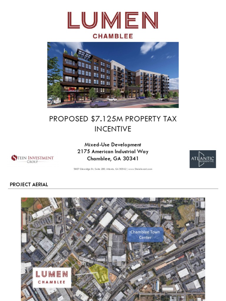 Chamblee $7.125M Tax Incentive Proposal | PDF | Parking | Pedestrian ...