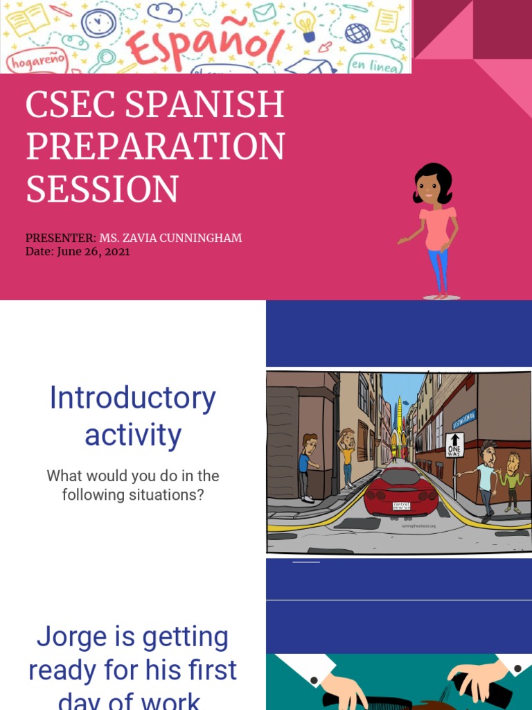CSEC Spanish Revision Session - Paper 2 Directed Situations June 26 ...