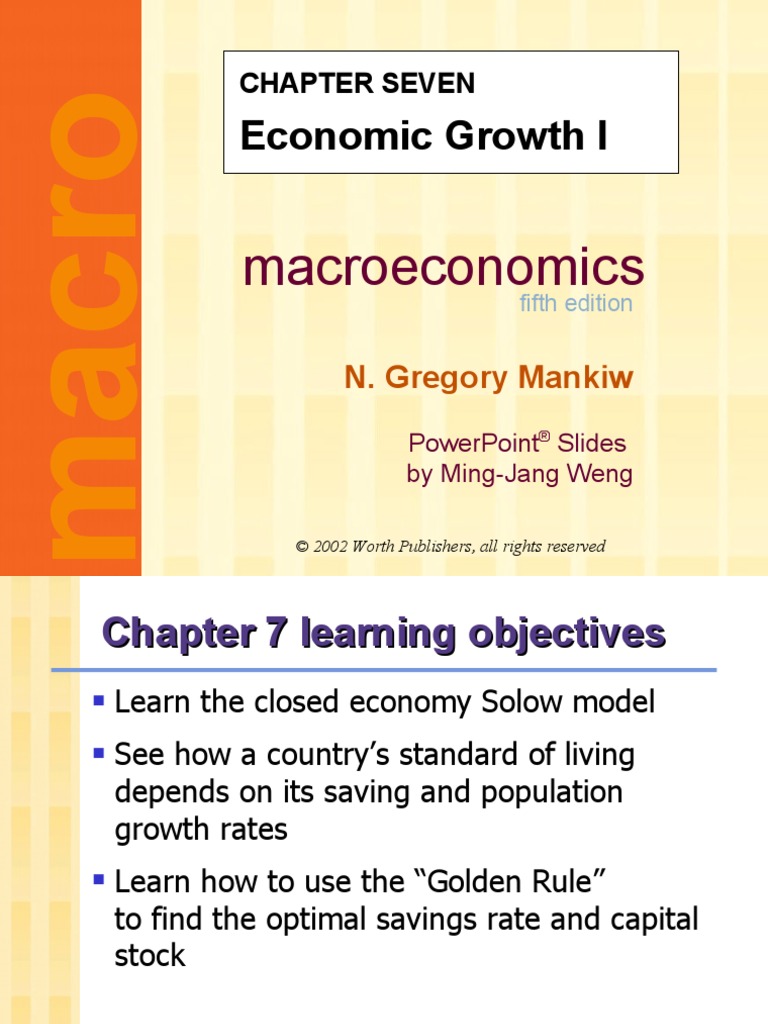 Mankiw 5e ch07 | PDF | Economic Growth | Saving