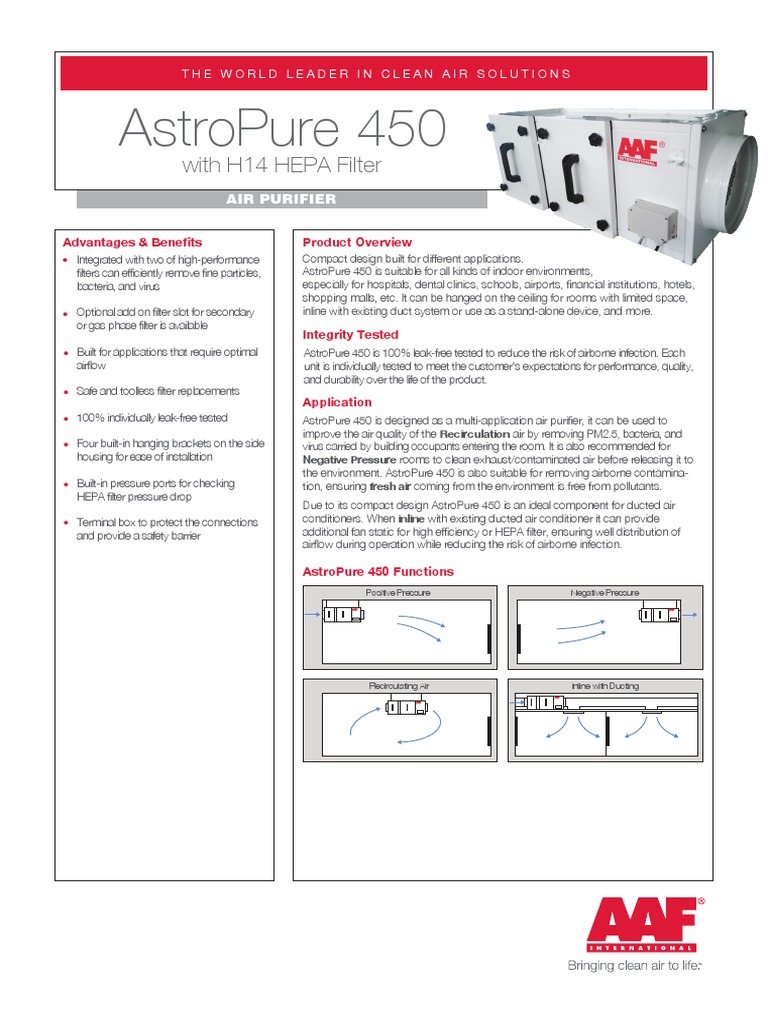 001a-AstroPure 450 Brochure - New | PDF | Filtration | Materials