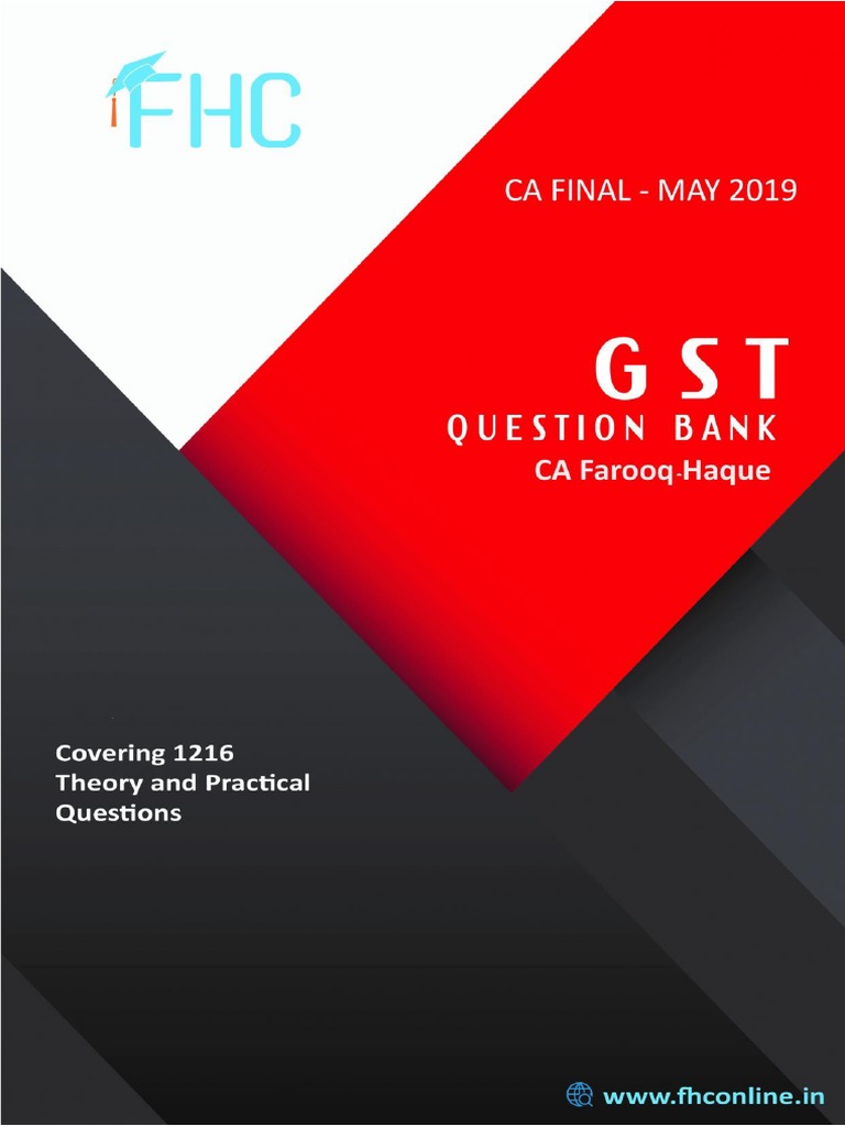GST Question Bank | PDF | Territorial Waters | Taxes