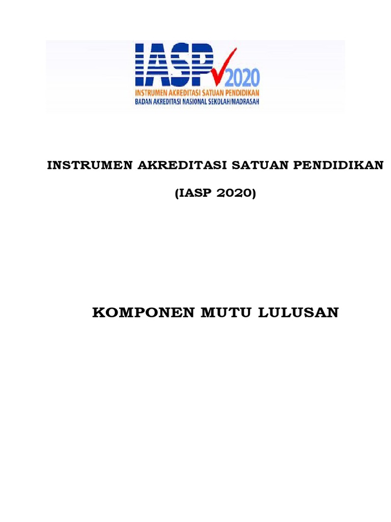 Cover Instrumen Akreditasi | PDF