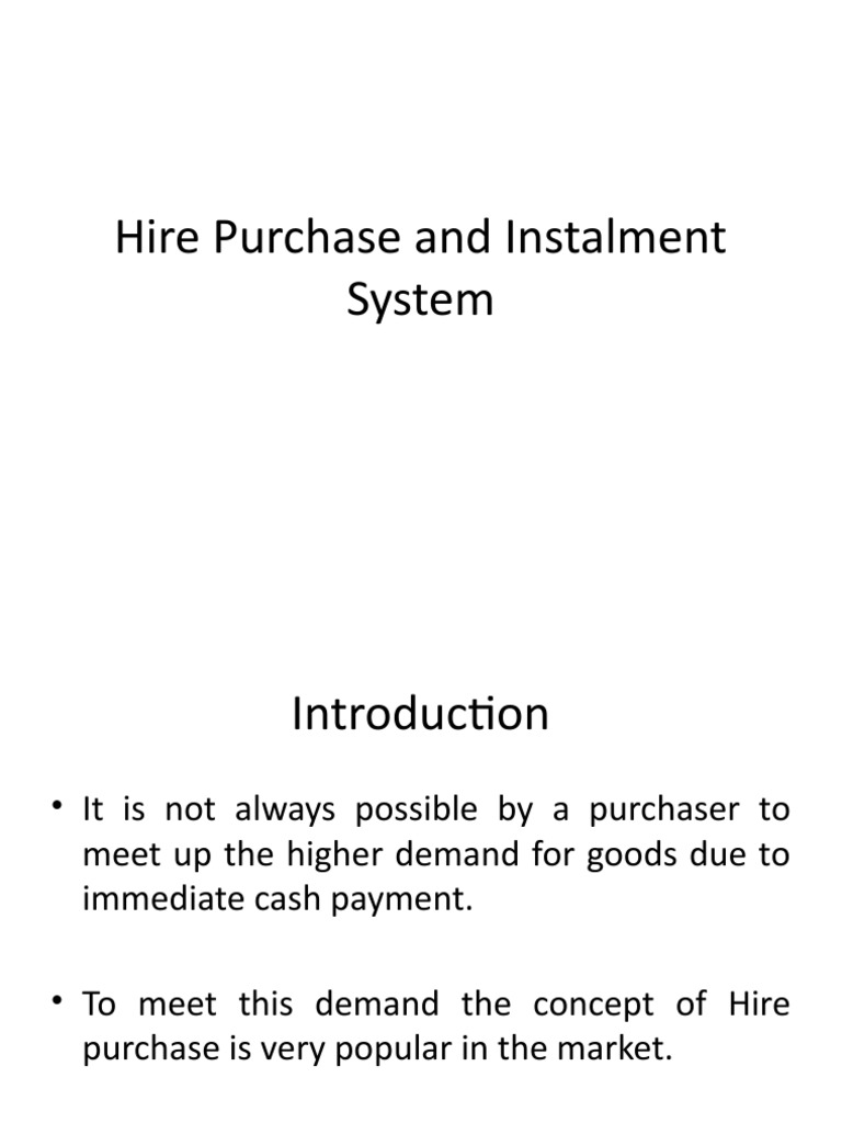 Hire Purchase | PDF | Prices | Interest