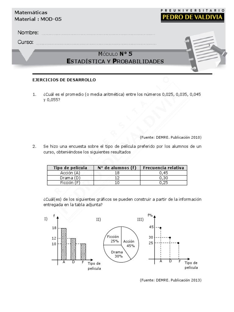 Módulo 5 Prob y Estadística 2020 | PDF | Mediana | Color
