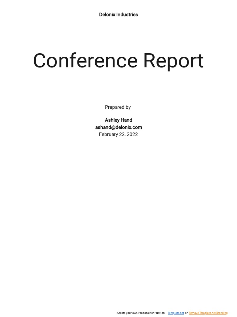 Conference Report Template | Download Free PDF | Mass Media | Business ...