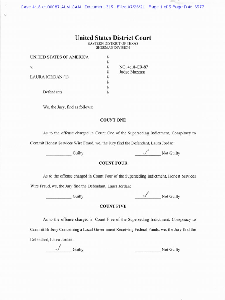 Laura Maczka Verdict | PDF | Indictment | Conspiracy (Criminal)