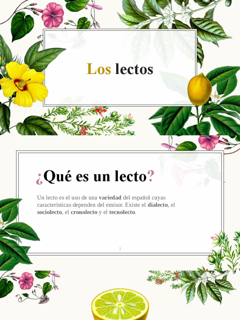 Los Lectos | PDF