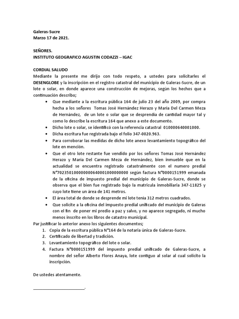 Oficio Igac Marta Ligia | PDF