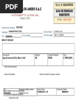 Guia de Remision Remitente | PDF