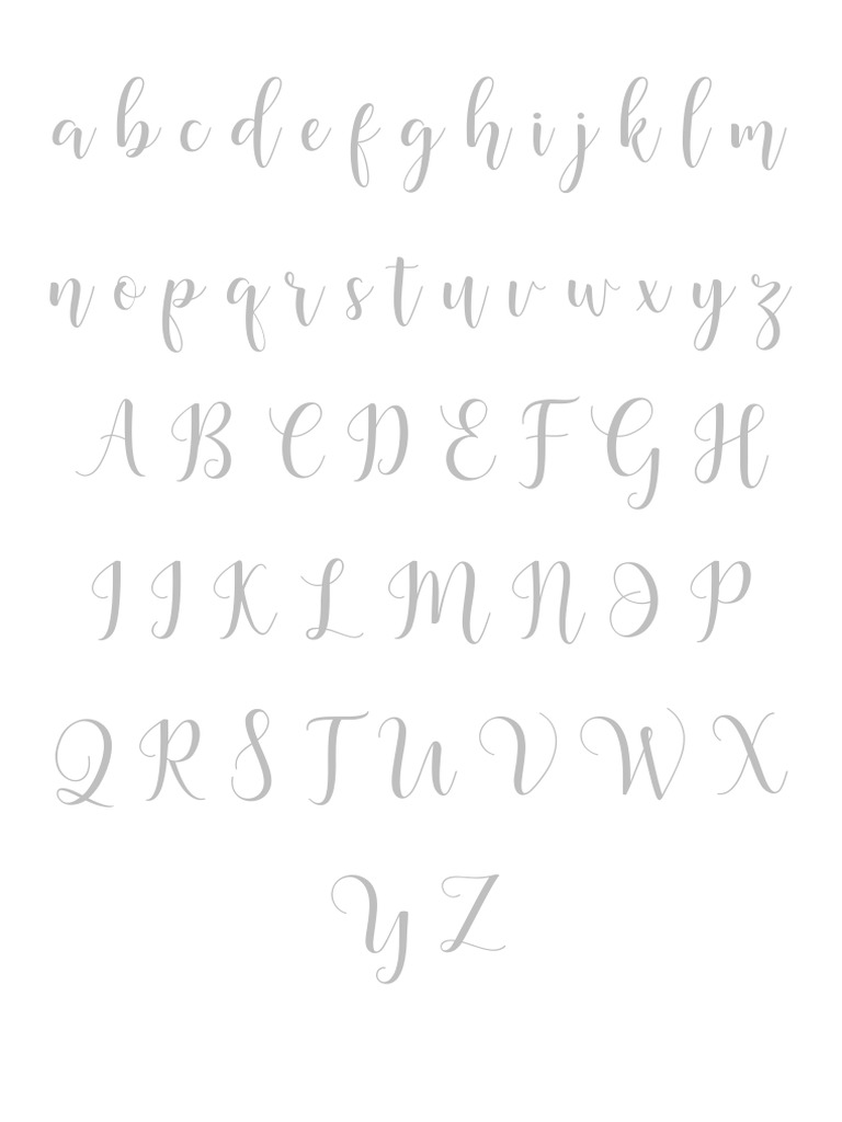 Alfabeto para Treinar Lettering | PDF