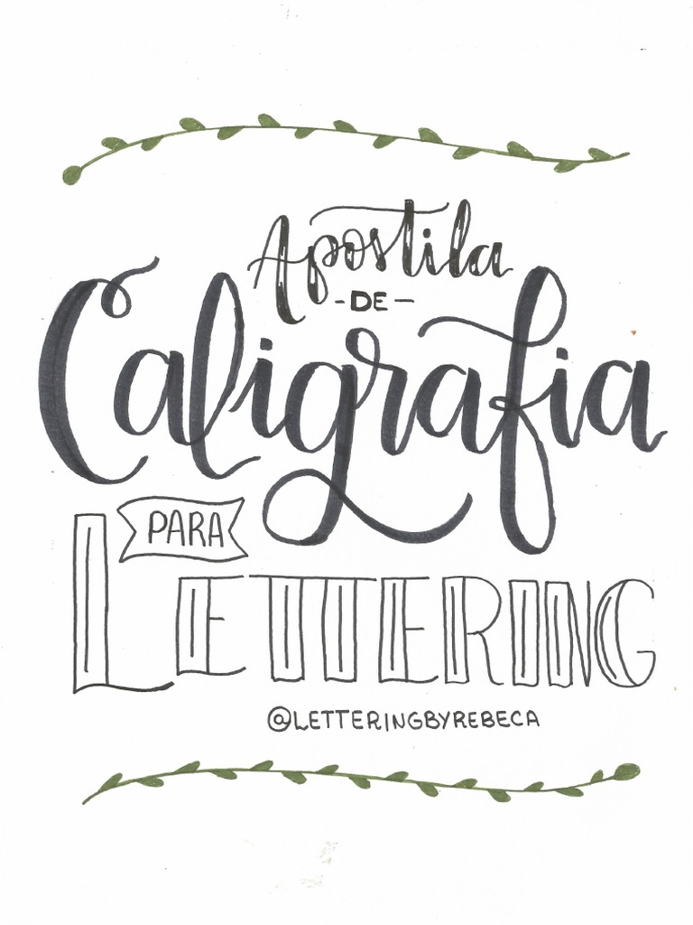 Apostila de Caligrafia para Lettering - LetteringByRebeca | PDF