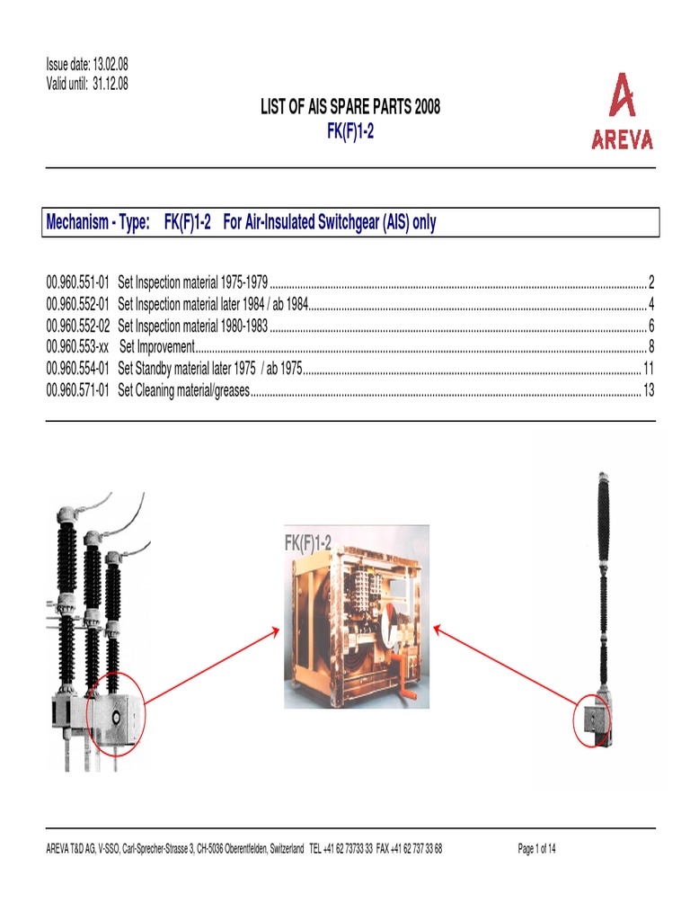 List of Ais Spare Parts 2008: Issue Date: 13.02.08 Valid Until: 31.12. ...