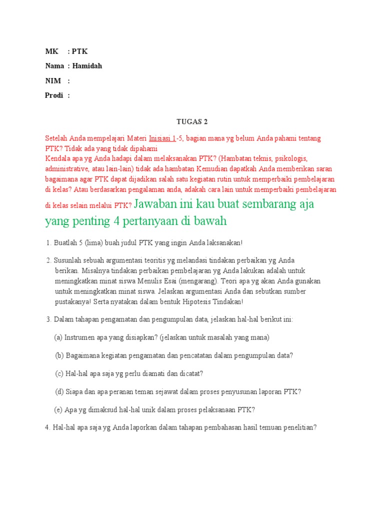 Tugas PTK Midah | PDF