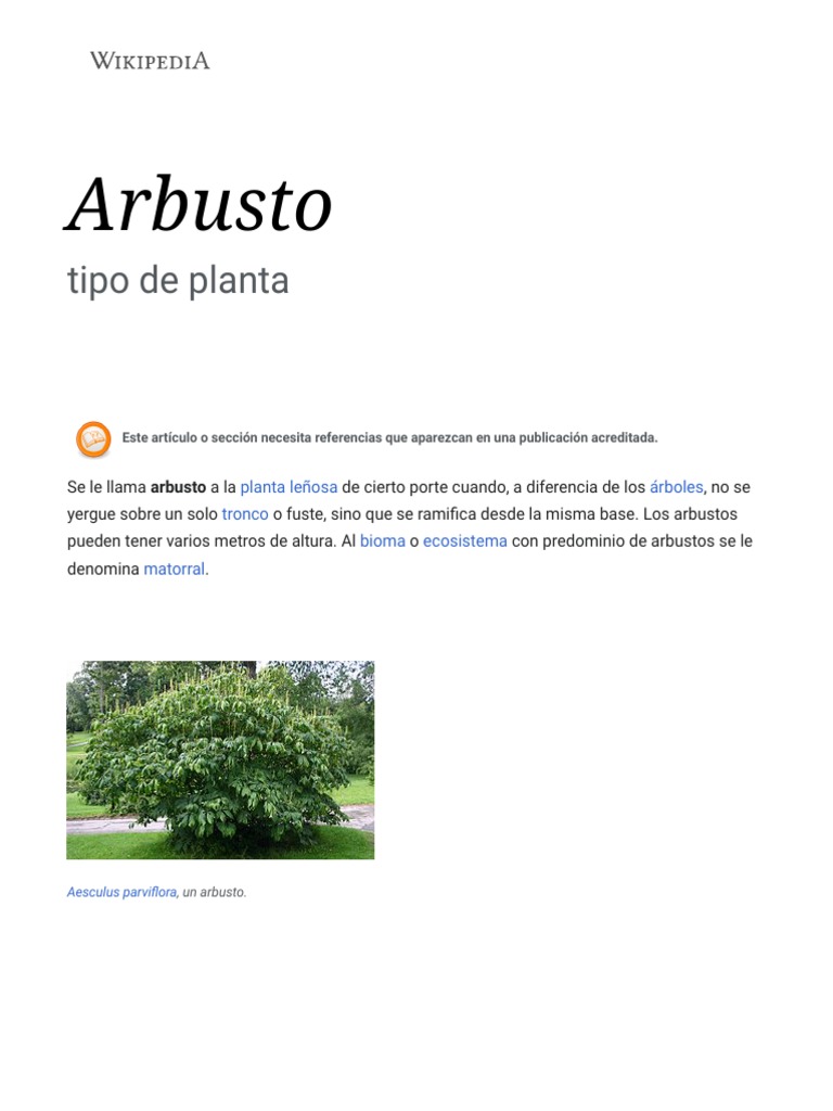 Definición y características de arbustos | PDF | Ciencia y matemáticas