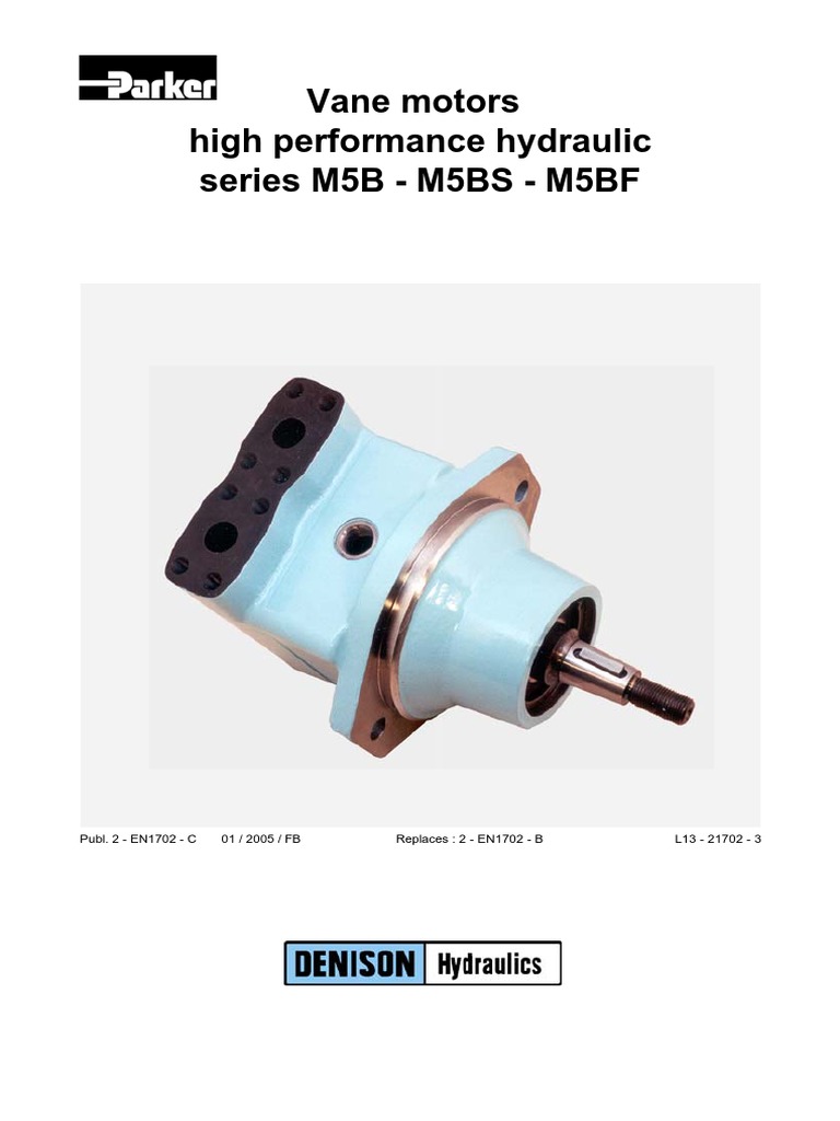 Vane Motors High Performance Hydraulic Series M5B - M5BS - M5BF | PDF | Electric Motor | Viscosity