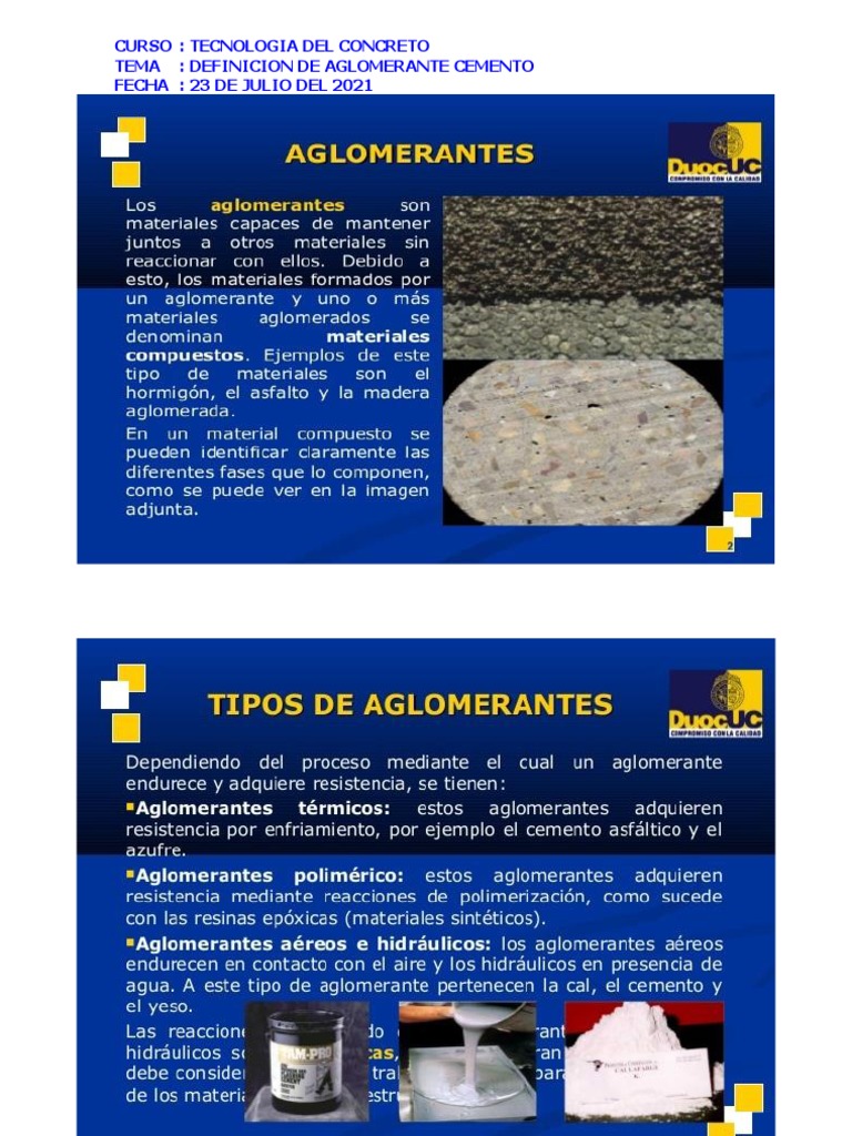 Definicion de Aglomerante Cemento | PDF