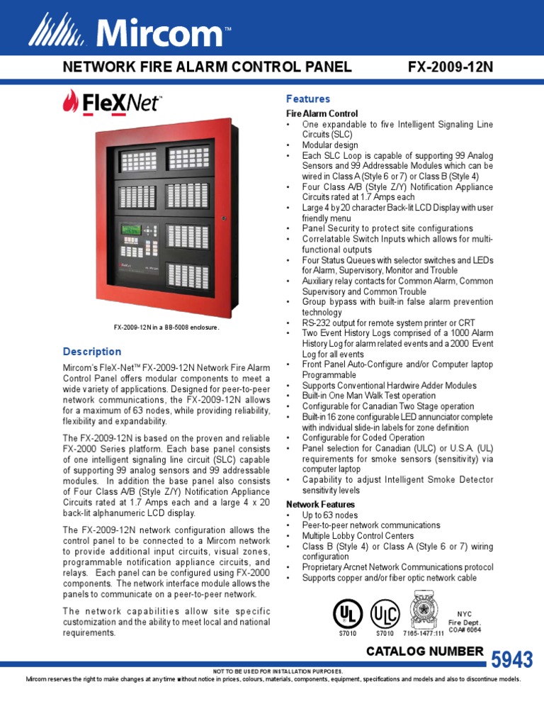 Fire Alarm Control Panel | PDF | Computer Monitor | Amplifier