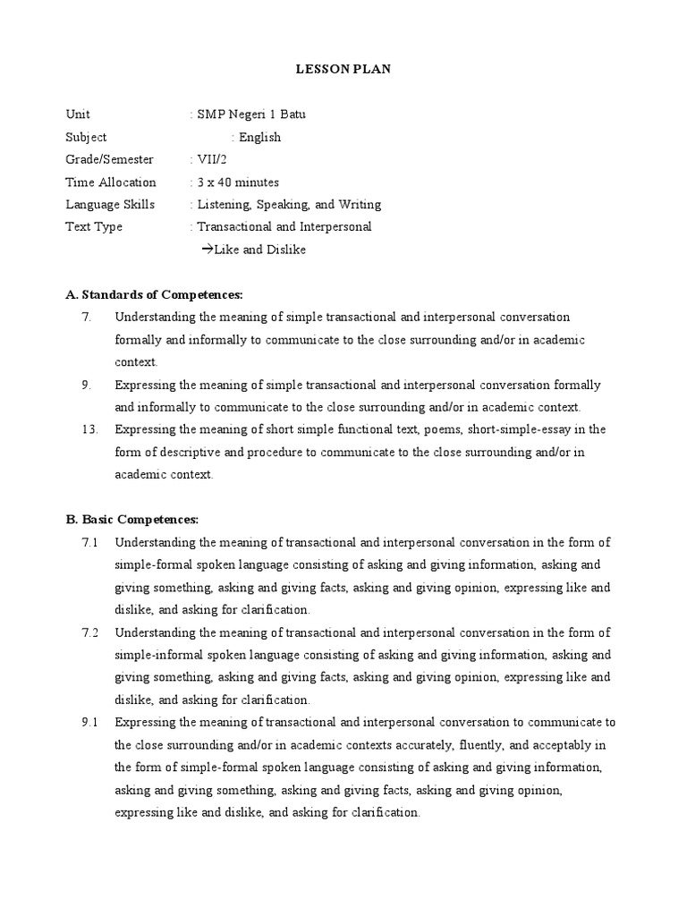 Lesson Plan Final Project Gender | PDF | Fluency | Question