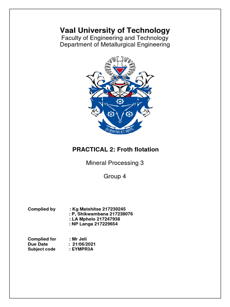 Vaal University of Technology: Faculty of Engineering and Technology ...