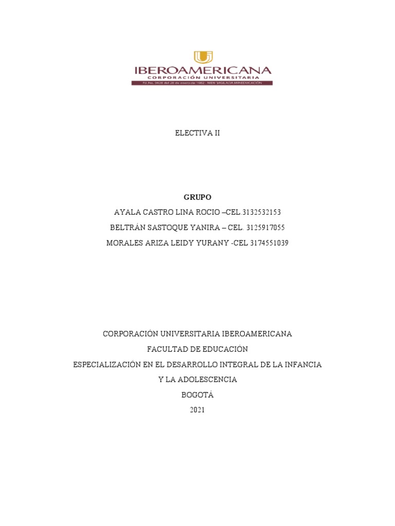 Cuadro Comparativo de Electiva Ii | PDF | Juventud | Bogotá