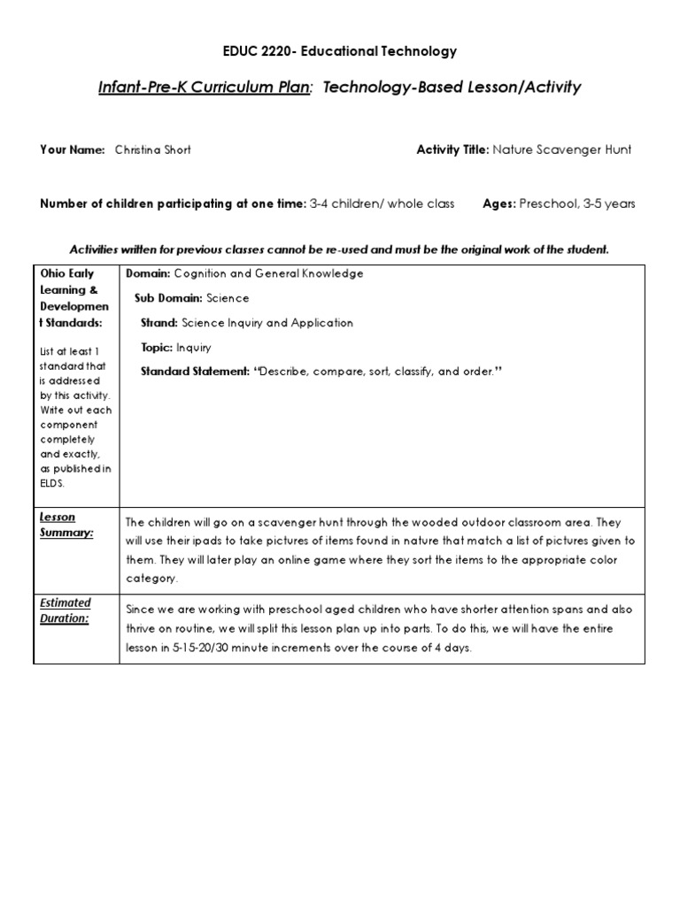 ED TECH Lesson Plan | Download Free PDF | Educational Technology ...