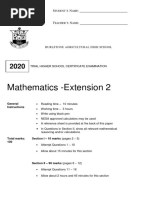 Mathematics Advanced Extension 1 and Extension 2 Reference Sheet PDF ...