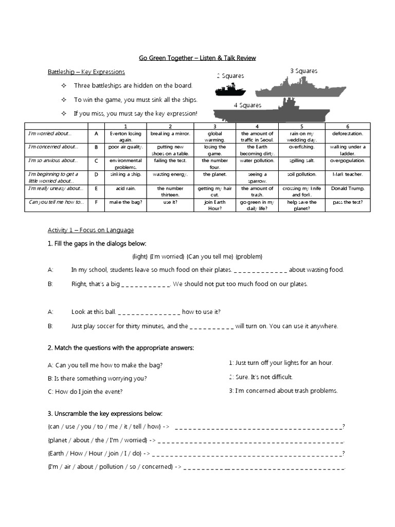 Eco Concerns for ESL Learners | PDF | Human Impact On The Environment ...