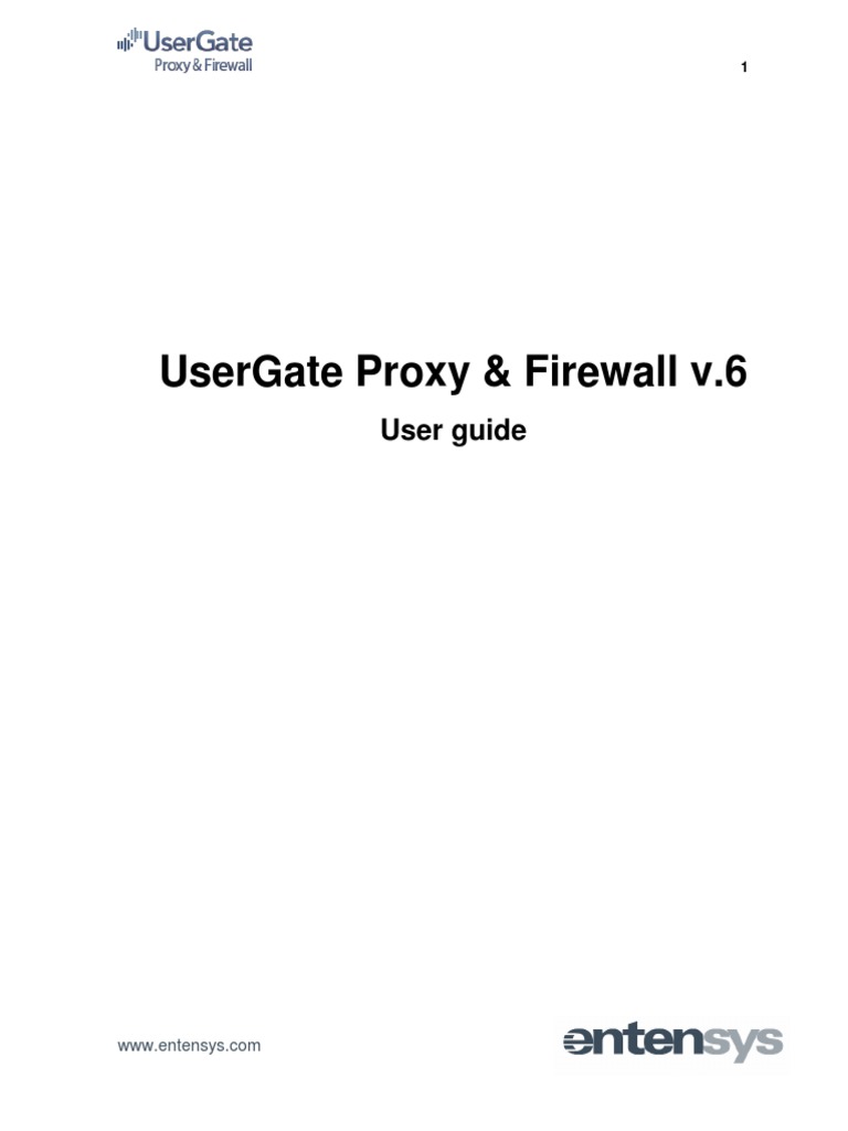 UserGate Proxy & Firewall v.6 | PDF | Proxy Server | Session Initiation Protocol