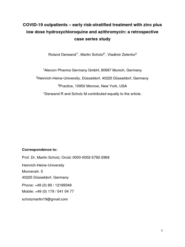 The Zelenko Protocol | PDF | Antiviral Drug | Comorbidity