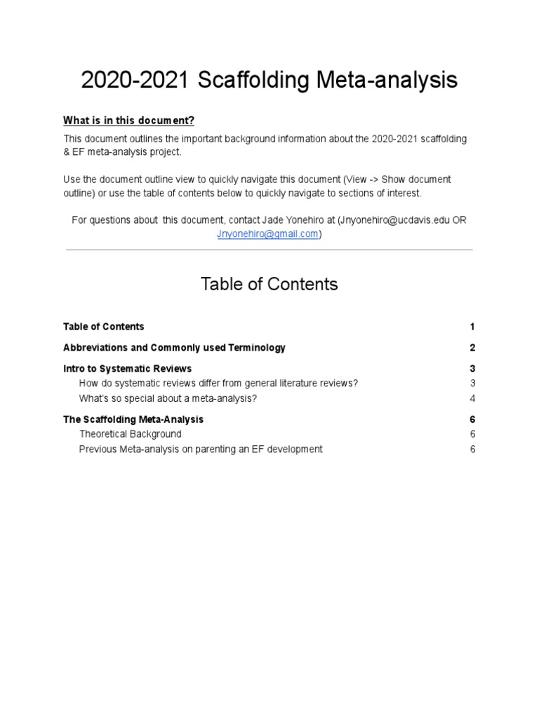 MetaAnalysis Intro&ProjectBackground | PDF | Systematic Review | Meta ...
