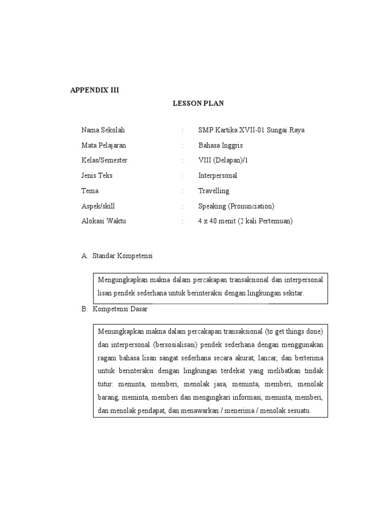 Lesson Plan | PDF